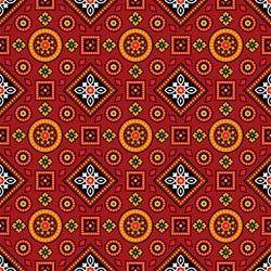 Ajrakh print seamless pattern Royalty Free Vector Image
