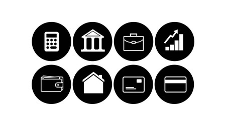 Money icon and finance set Royalty Free Vector Image