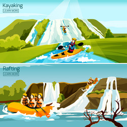 People rafting Royalty Free Vector Image - VectorStock