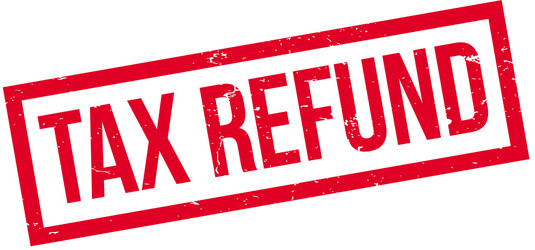 Tax refund sign or stamp Royalty Free Vector Image