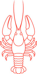 Crayfish Red Circle Vector Images (63)