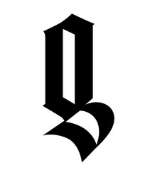 Letter G in Gothic Style Alphabet Vector Images (45)