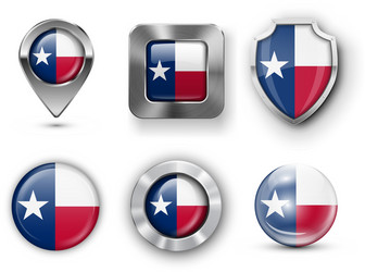 Usa state flag badges Royalty Free Vector Image