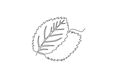 Continuous one line drawing of healthy freshness Vector Image