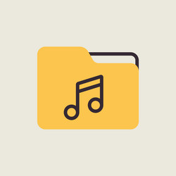 Music file flat grayscale icon Royalty Free Vector Image