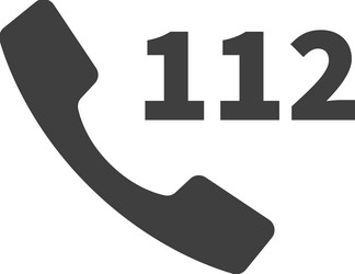112 emergency call number emergency call sign Vector Image