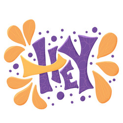 Hello stylized word stylized text isolated Vector Image