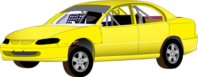 Modified speedway car Royalty Free Vector Image