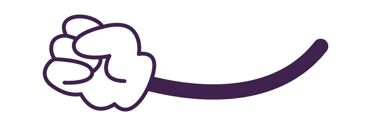 Cartoon arm hand Royalty Free Vector Image - VectorStock