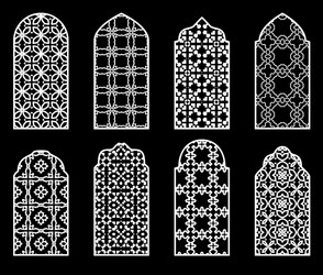 Traditional gold arabic window Royalty Free Vector Image