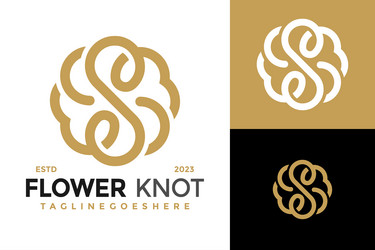 Letter s flower ornament logo design symbol icon Vector Image