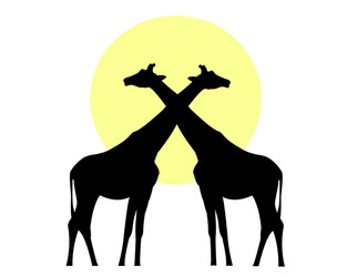 Giraffe love Royalty Free Vector Image - VectorStock