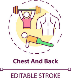 Chest and back concept icon Royalty Free Vector Image