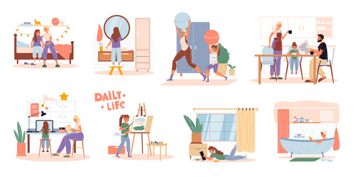 Kids Daily Routine Vector Images (over 2,700)