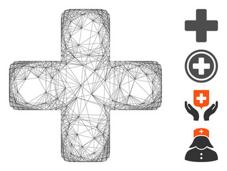 Collage medical cross from health care symbols Vector Image