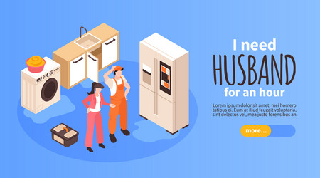 Husband for an hour infographics Royalty Free Vector Image