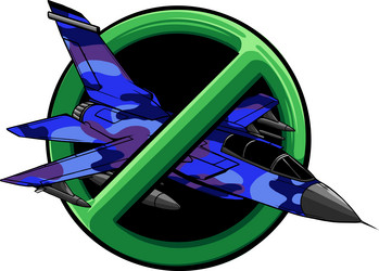 Of cartoon military jet Royalty Free Vector Image