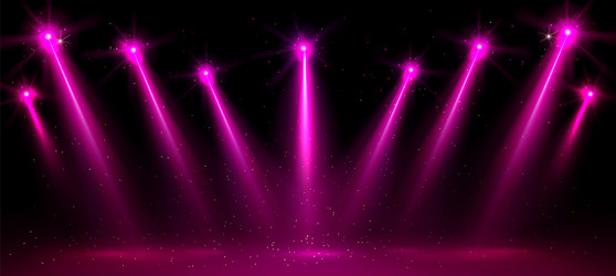 Pink spotlight party show stage background Vector Image