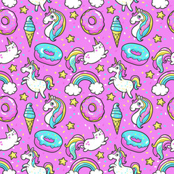 Seamless pattern in cartoon 80s-90s comic style Vector Image