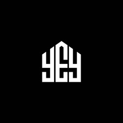 Yey letter logo design on black background Vector Image