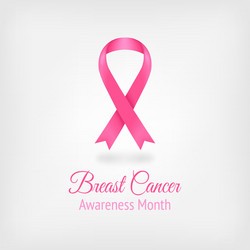 Breast cancer awareness month pink ribbon flags Vector Image