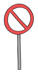 Cartoon wooden protest sign Royalty Free Vector Image