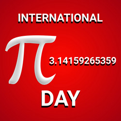 International pi day Royalty Free Vector Image
