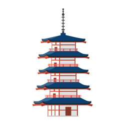 Isolated traditional japanese wooden tower Vector Image