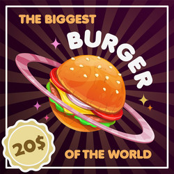 Planet Burger Menu Vector Images (38)