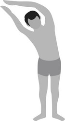 Half moon pose right Royalty Free Vector Image