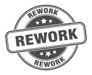 Rework grunge stamp round vintage stamp Royalty Free Vector