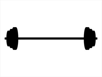 Barbell silhouette art Royalty Free Vector Image