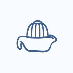 Lemon squeezer hand drawn sketch icon Royalty Free Vector