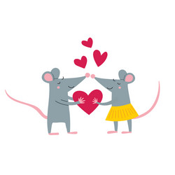 Rat male in love Royalty Free Vector Image - VectorStock