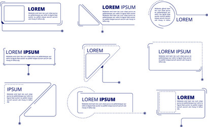 Callout banners digital labels social boxes text Vector Image