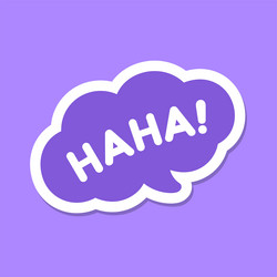 Haha laughing speech bubble sound effect icon Vector Image