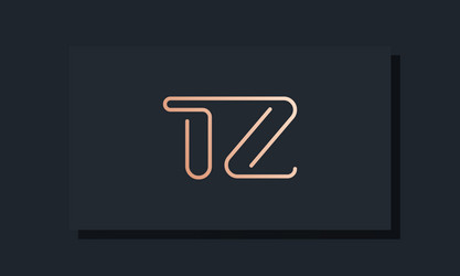 Initial letters tz monogram logo design bundle Vector Image