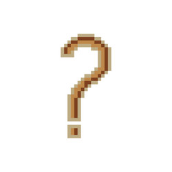 Question mark icon pixel art design Royalty Free Vector