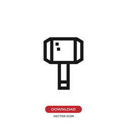 Thor hammer icon symbol Royalty Free Vector Image