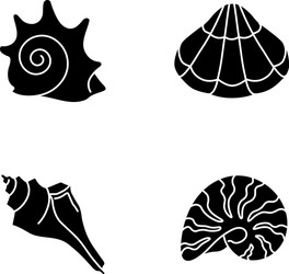 Seashells Black and White Clipart Vector Images (98)