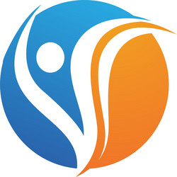 Fun people healthy life logo template icon Vector Image