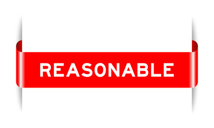 Red color of corner label banner with word reason Vector Image