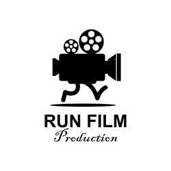 Film strip flat style logo Royalty Free Vector Image