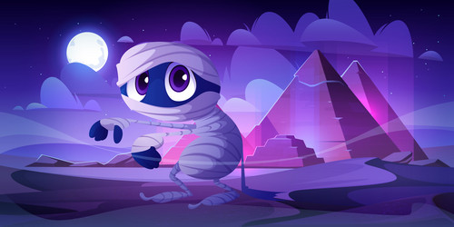 Monster scorpion inside ancient egyptian pyramid Vector Image