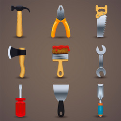 Simple icon working tools Royalty Free Vector Image