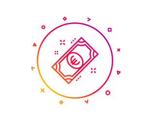 Euro money icon payment method sign Royalty Free Vector