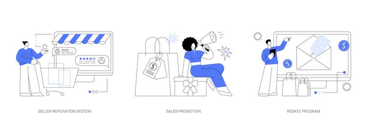 Retail sales strategy abstract concept Royalty Free Vector