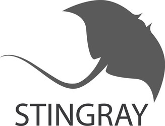 Stingray logo flat design Royalty Free Vector Image