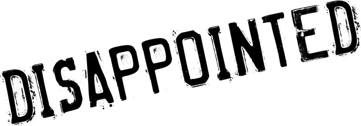 Disappointed rubber stamp Royalty Free Vector Image