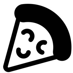 Pizza slice outline Royalty Free Vector Image - VectorStock